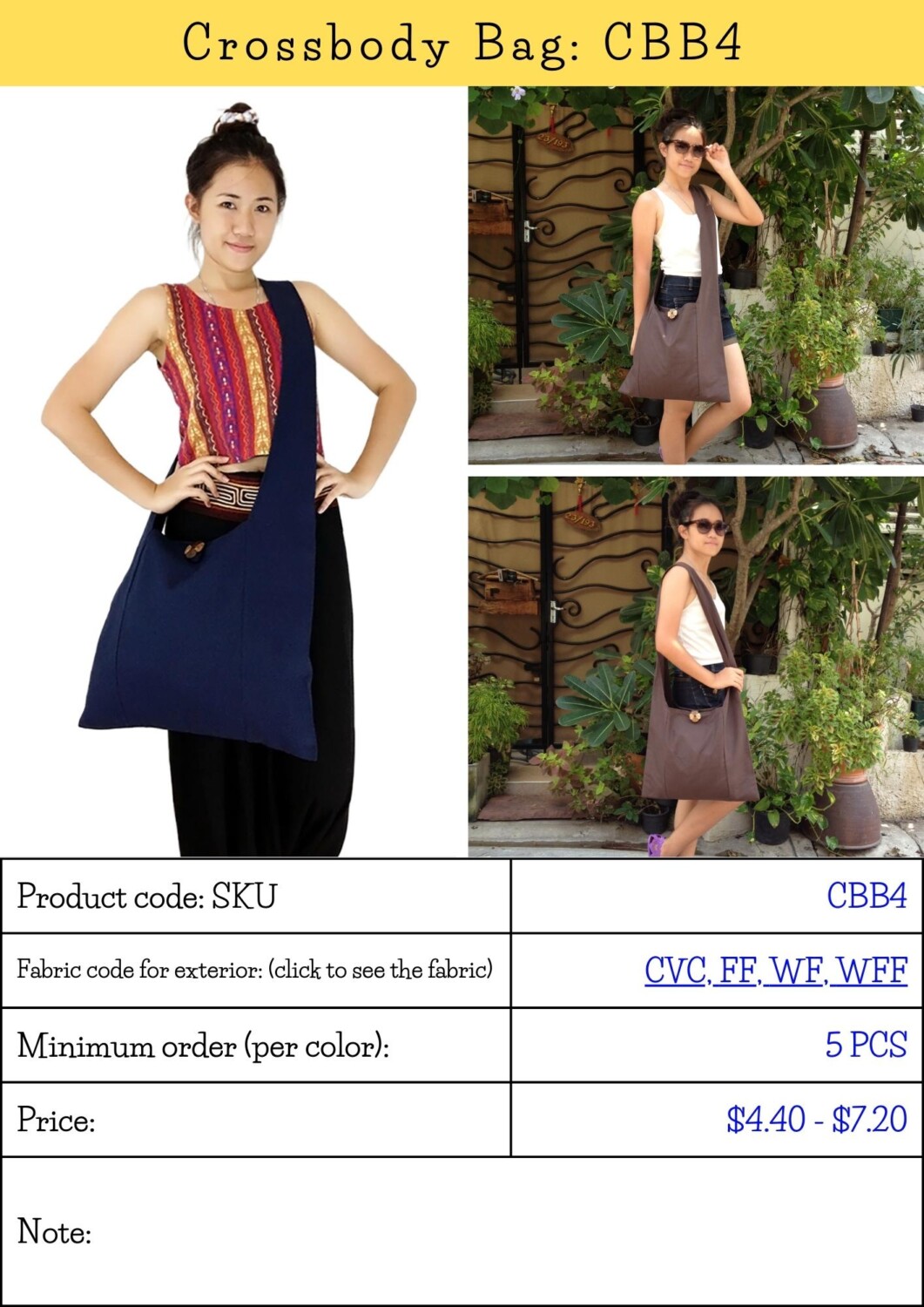 Crossbody Bag CBB4 - Pikalda